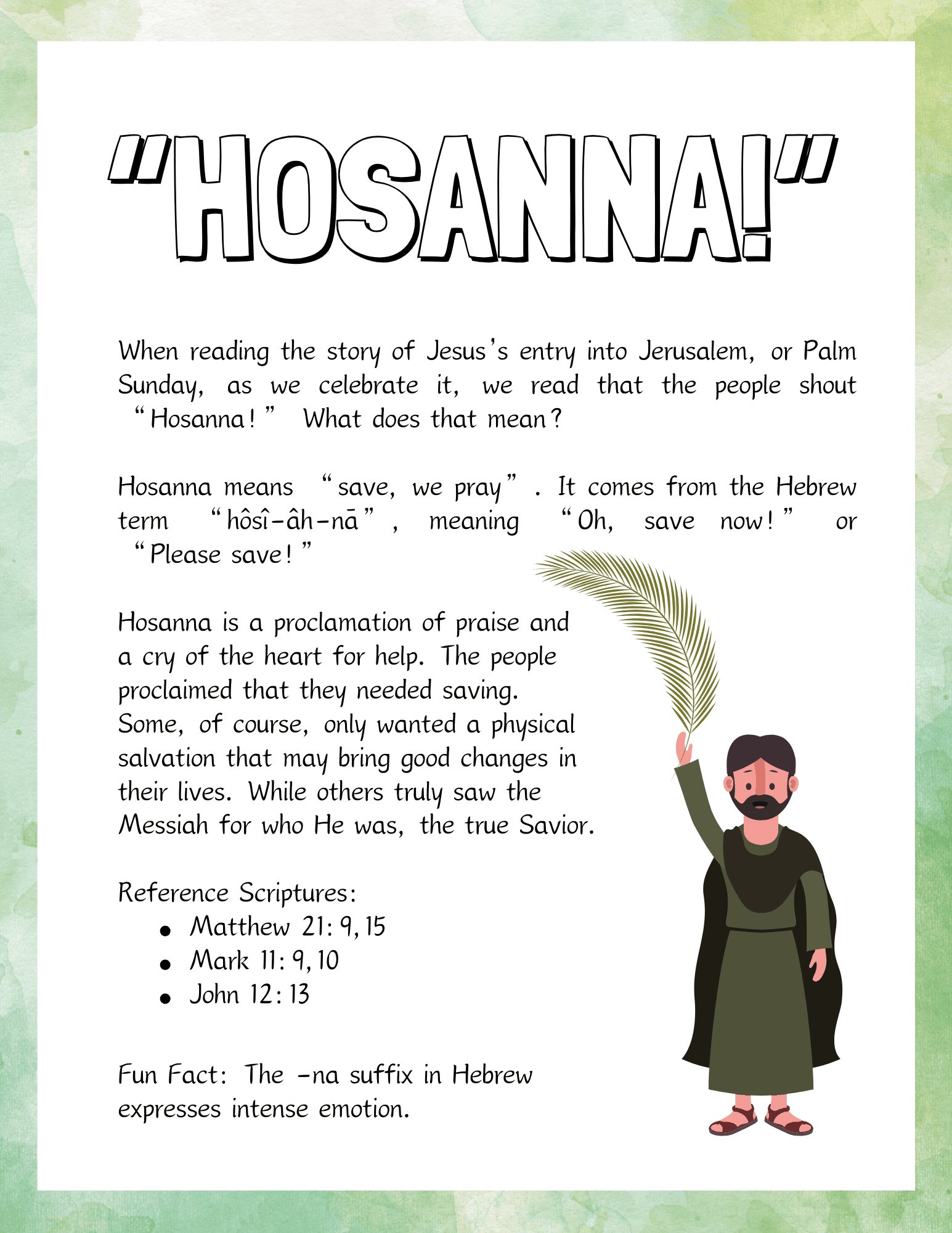 Palm Sunday Study for Elementary Kids